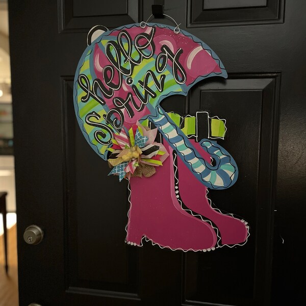 Spring Door Hanger - Summer Door Hanger - Spring Decor - Spring Door ...