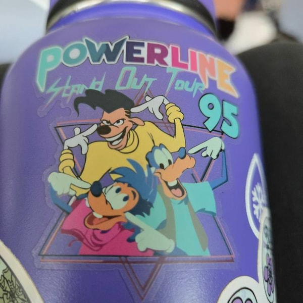 Powerline A Goofy Movie Disney Stickers Disney Sticker Water Bottle ...