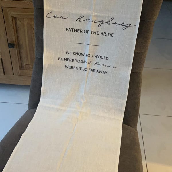 RESERVED in Memory - Memorial Chair Sign, Memorial Wedding Sign ...