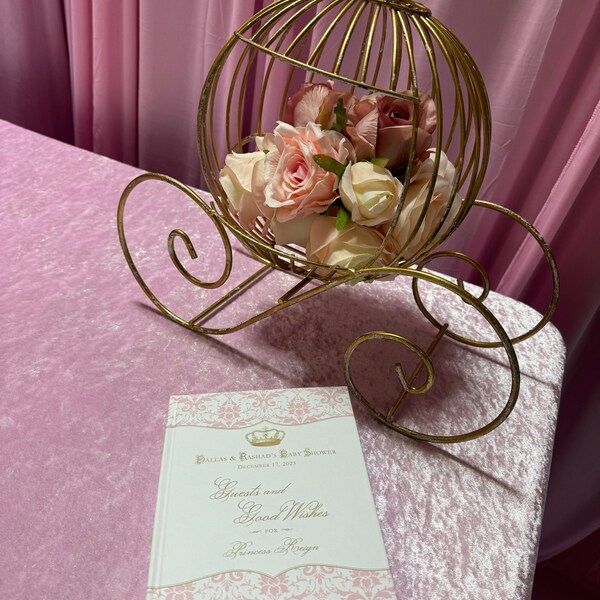 Royal Princess Baby Shower Guest Book - Personalized Wishes for Baby ...