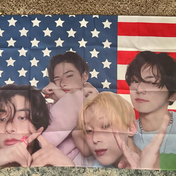 Stray Kids Felix Abs Flag Banner, Felix American Flag Tapestry, Stray ...