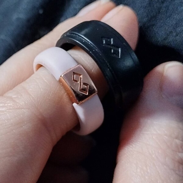 Rinfit Matching Silicone Rings for Couples - Silicone Wedding Bands ...