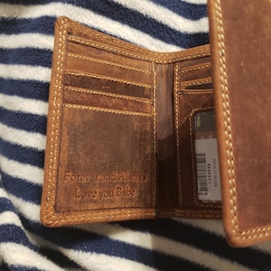 AG Wallets Mens Handmade Hunter Brown Genuine Leather Trifold ...