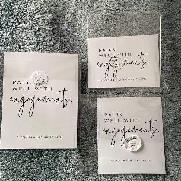 Engagement Wine Label, Engagement Gift, Pairs Well With Engagements ...