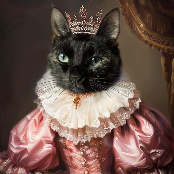 Custom Royal Cat Portrait, Renaissance Cat Painting, Pet Lovers Gift ...