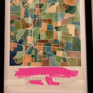 Custom Map Topography Personalized Map Topographic Map - Etsy