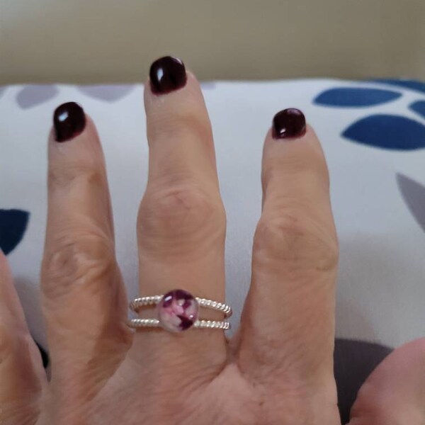 Funeral Flower Jewelry Ring, Funeral Flower Keepsake, Keepsake Ring ...