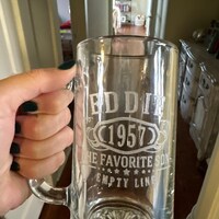 Personalized Vintage 19XX Birthday Etched 10oz Whiskey Rocks Glass ...