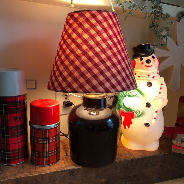Red and White Buffalo Check Lamp Shade. Checkered. Red and White. Shade ...