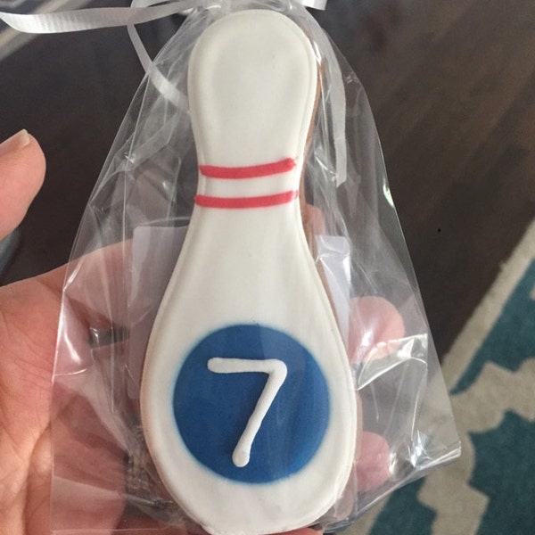 Bowling Theme Party Favors for Birthdays, Bowling Pin Cookies, Bowling ...