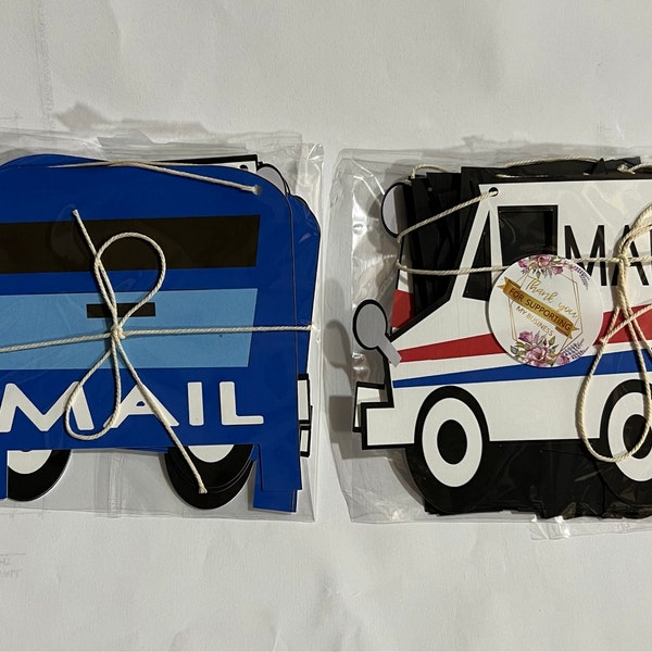 Custom Mailman Banner, Mail Truck Garland - Etsy