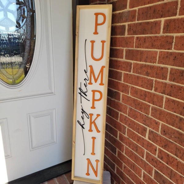 Hey There Pumpkin Sign | 3D Wood Sign | Pumpkin Sign | Fall Sign | Fall ...