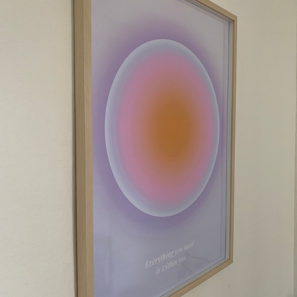 Aura Poster, Spiritual Wall Art, Gradient Print, Angel Numbers ...