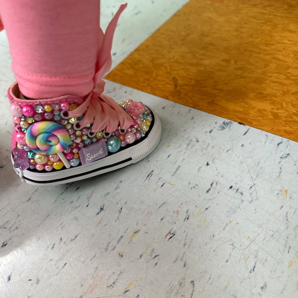 Candy Converse, Candyland Shoes, Genuine Converse, Personalized, Pink ...