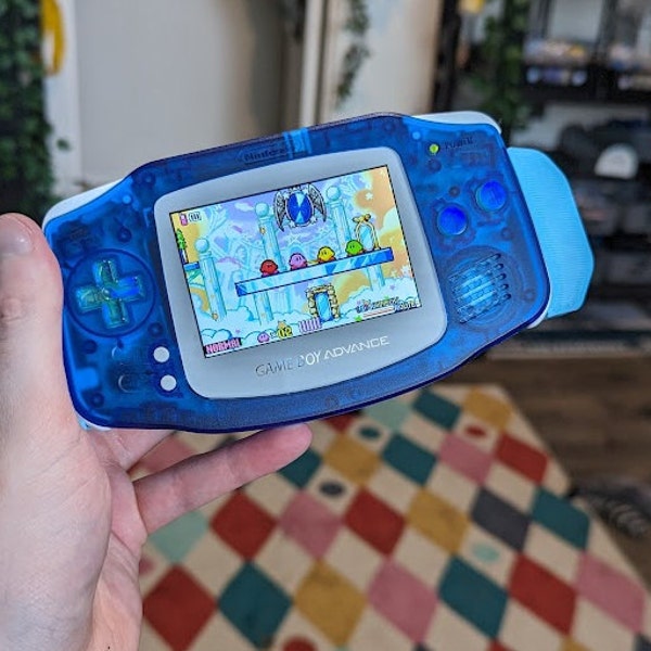 Custom IPS V3 Backlit Nintendo Gameboy Advance Solid Black/opal by ...