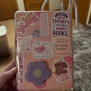 Pink Bookish Holographic Sticker Bundle Bookish Kindle Stickers Book ...