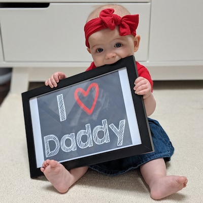 I Love Daddy, Printable Chalkboard Sign, Baby Photo Prop, Gift for Dad ...