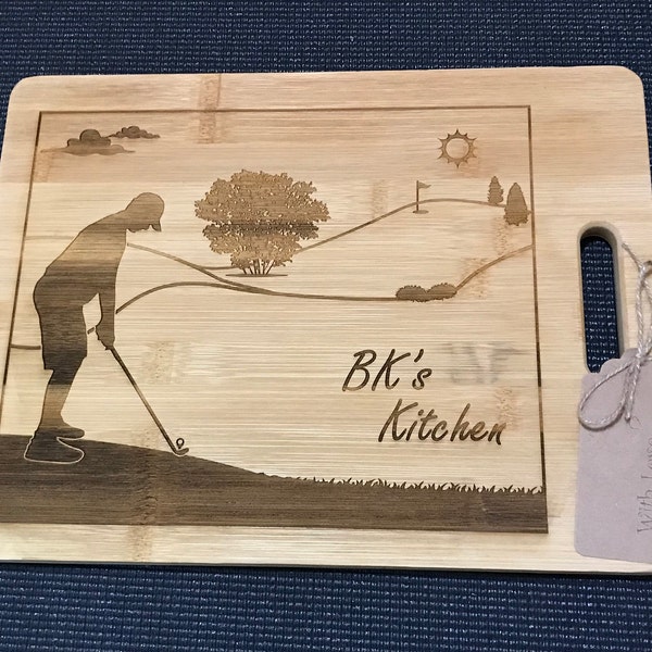 World Map Personalised Chopping Board (with Gift Tag), Engraved ...