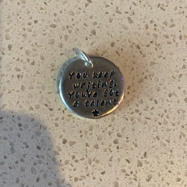 Custom Hand Stamped Pewter 1" Circle Charm- You Personalize - Etsy