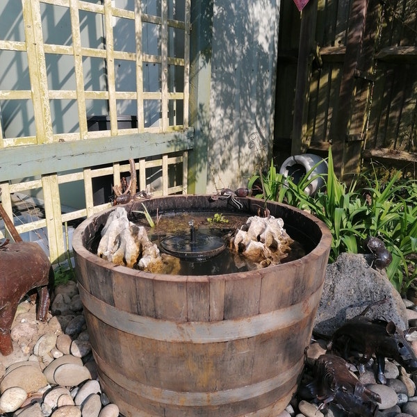 Water Tight / Pond / Half / Whisky / Barrel / Oak / Planter / Tub ...