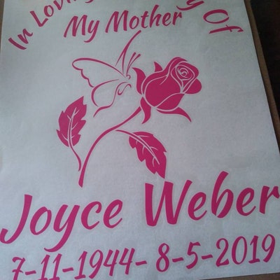 Memorial Personalized in Loving Memory Flower Car Decal With - Etsy