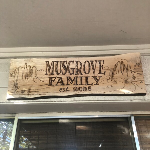 Custom Wood Burned Signs - Live Edge - Each One is a Unique, Handmade ...