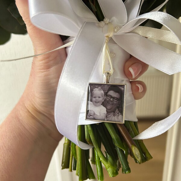 Bouquet Photo Charm, Personalised With Custom Photo, Bouquet Memory ...