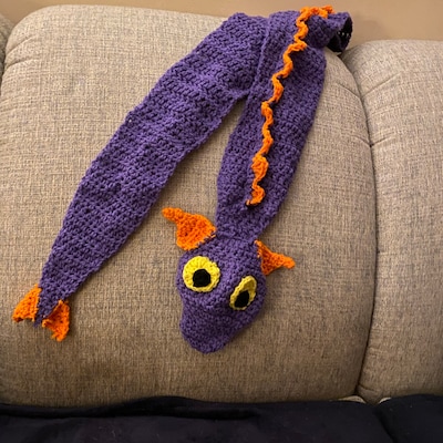 Crochet Dragon Scarf Pattern. Easy Instructions for Cool Winter ...