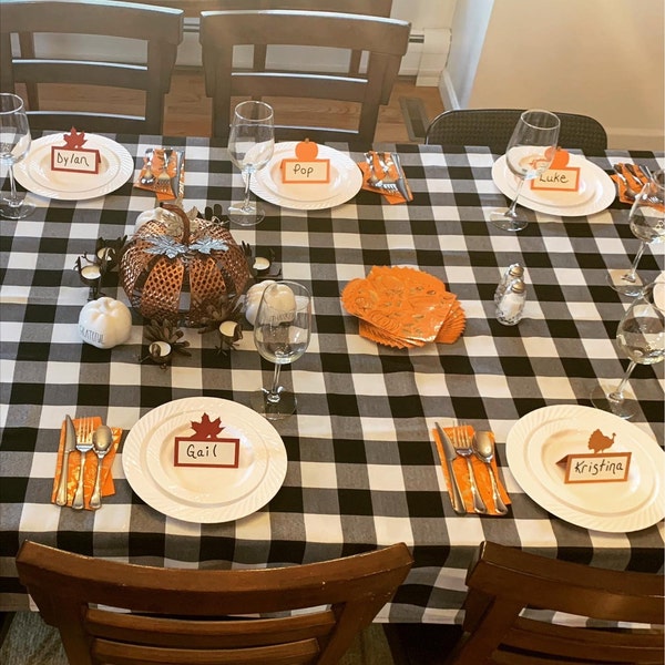 Thanksgiving Place Cards - Set of 12 - Fall Party Decoration - Autumn ...