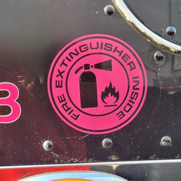 Fire Extinguisher Inside Decal Sticker - Car, Truck, Cabinet, Door ...