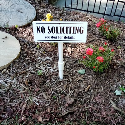 No Soliciting See Dog for Details No Soliciting Sign, Beware of Dog ...