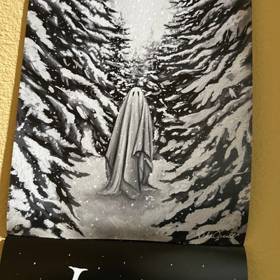 8x10in Fine Art Print Moonlight Spooky Ghost Fall Artwork Halloween ...