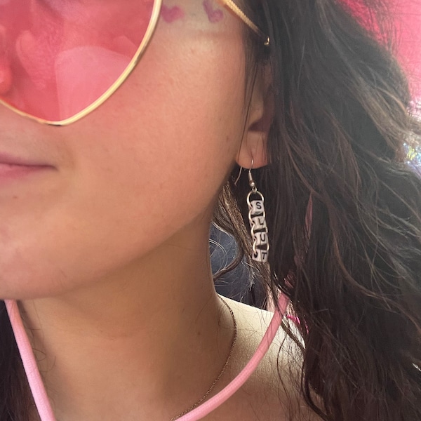 Custom Word Earrings, Made to Order Earrings, Words and Sayings, Quirky ...