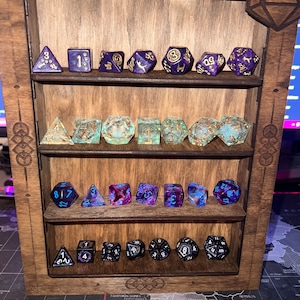 Dice Display Frame,rpg Dice Storage,dice Display Wall,wood Dice Display ...