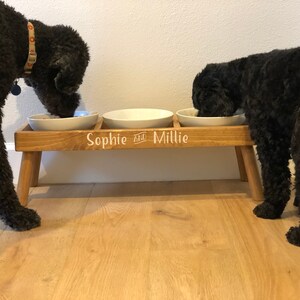 Dog Food Table Stand Dog Dinner Table Elevated Rustic - Etsy