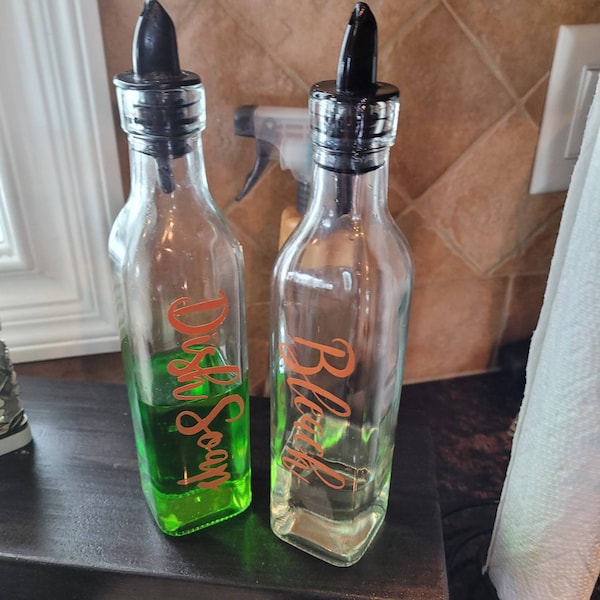 Custom | Glass | Liquid | Dispenser Bottles - Etsy