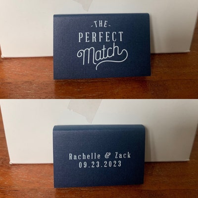 The Perfect Match Customized Match Boxes Retro Style Wedding Favor ...