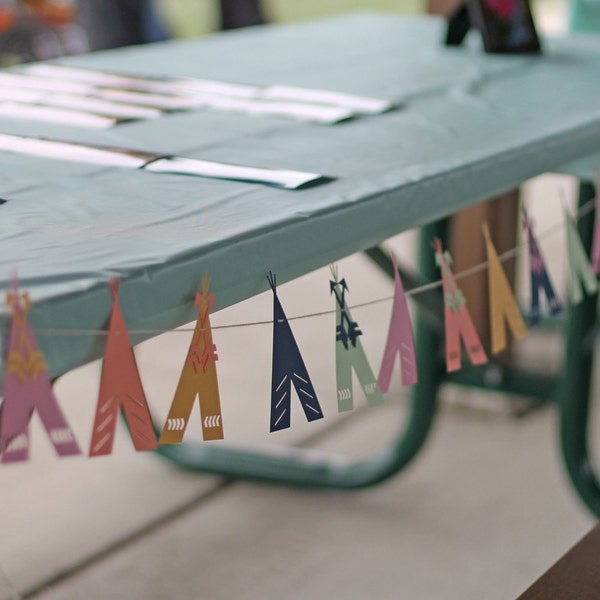 Set of 3 Tribal Banners in Custom Colors | Tribal Party Banners | - Etsy