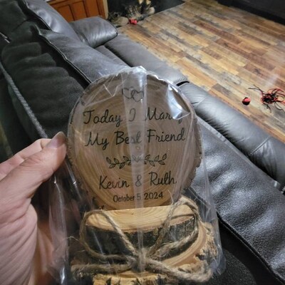 Rustic Wedding Cake Topper, Best Friend Topper, Personalized Cake ...