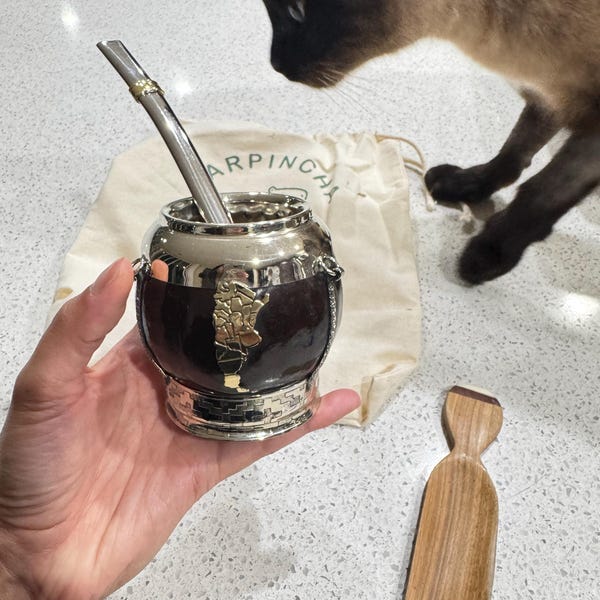 Yerba Mate Set: Flavoured Yerba Mate + Gourd Mate Cup+ Tote Bag ...