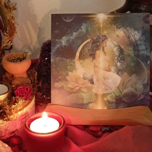 Card: Maiden Gaia Spring Goddess Art, Magical Goddess Card, Pagan Art ...