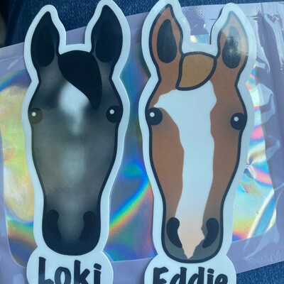 Custom Horse Sticker, Horse Stickers, Gift for Equestrian, Horse Gifts ...
