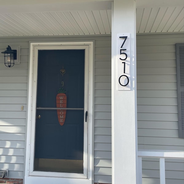 Modern Address Sign, 4 Inch Floating Number Address Sign, 1-5 Digits ...