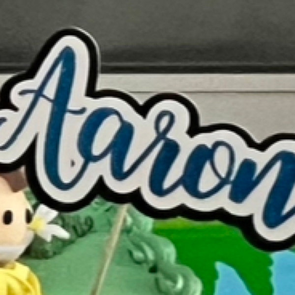 Any ONE Name Cake Topper, Birthday Cake Topper, Glitter Cake Topper ...