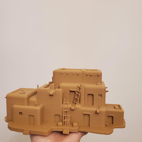 New Mexico Pueblo Architecture Model | Southwestern Diorama Decor ...