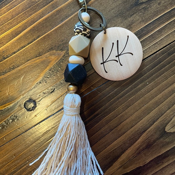 Personalized Boho Keychain, Soft Bead Keychain, Gifts for Her, New ...
