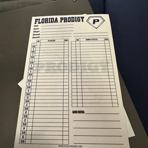 Custom Lineup Cards Baseball or Softball 4 Part Carbonless - Etsy