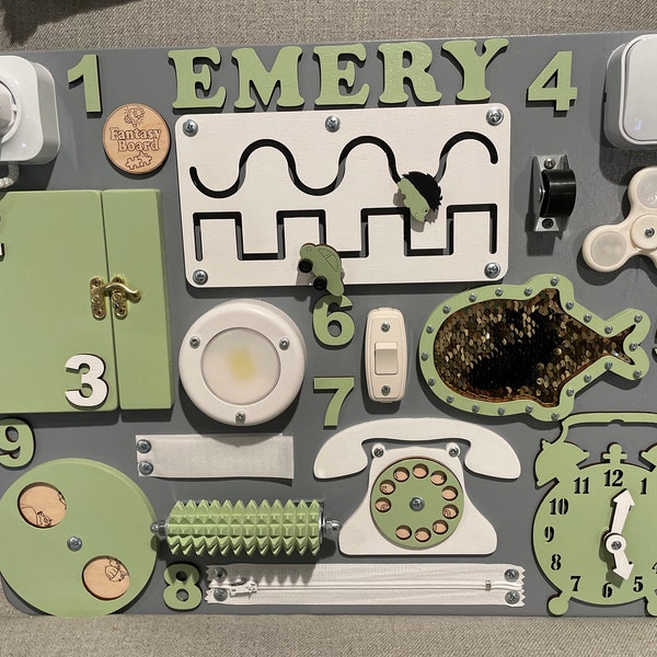 Toddler Busy Board for Boy Wooden Busy Active Board Montessori Busy ...