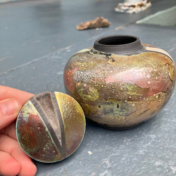 Black and Gray Naked Raku Decorative Vase - Etsy