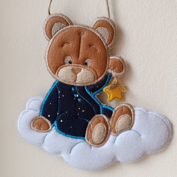 ITH Teddy Bear Cot Mobile - Machine Embroidery Design With Tutorial - Etsy